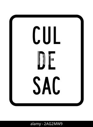 Cul-de-sac (dead end) sign in South Africa Stock Photo - Alamy