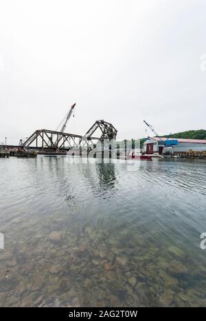 Old Lever-Style (bascule) railroad drawbridge near the West Seattle ...