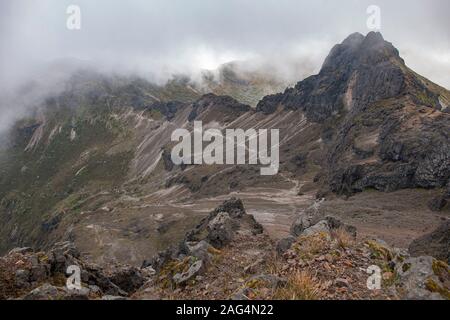 Landscape around the summit of the Rucu Pichincha volcano in Quito ...