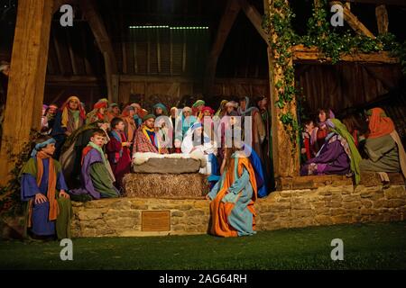 Cast during the dress rehearsal for the Wintershall estate's nativity ...