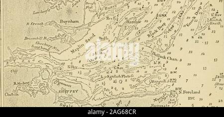A chart of the mouth of the Thames Stock Photo - Alamy