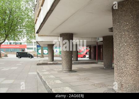 Concrete columns at Stangate House high rise residential 1950s tower ...