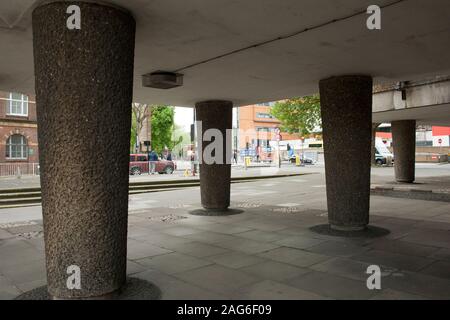 Concrete columns at Stangate House high rise residential 1950s tower ...