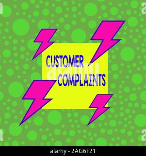 Handwriting text Customer Complaints. Concept meaning expression of ...