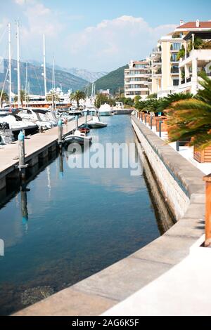 TIVAT, MONTENEGRO - SEPTEMBER 05, 2019: Wonderful view of waterfront ...