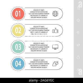 Flat design of project timeline concept. Illustration for websites ...