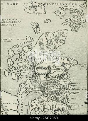 Ptolemy's map of Britain. This map of the British Isles is from an ...