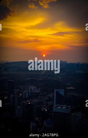 Breathtaking shot of the golden sunset sky - perfect for a background ...