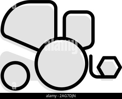 Combine icons. Harvester signs. Vector symbol. Isolated logo. Harvester ...