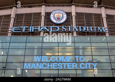 Outside the Manchester City football club Etihad Campus Training ...