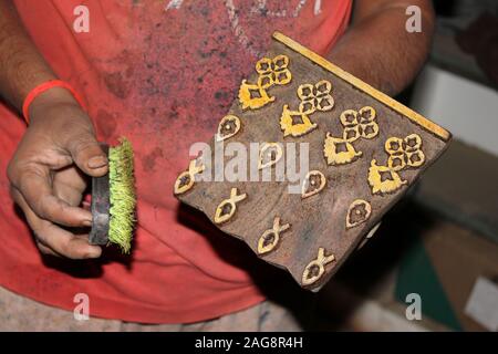 Ajrakh block printing, Great Rann Of Kutch, Gujarat, India Stock Photo ...
