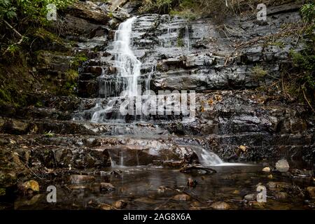 Ice formation on a small forest stream, Wenichbach in the Tabener ...