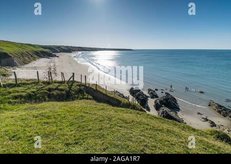 Traeth Penllech near Porth Colmon on the Lleyn Peninsula Gwynedd North ...