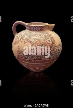 Spherical jug spiral and floral decorated. Early Cycladic I (1650-1550 ...