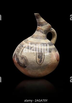 Cycladic beak spouted jug with 'melian' painted motifs. Early Cycladic ...