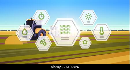 Smart farming concept icon. Modern agriculture idea thin line ...