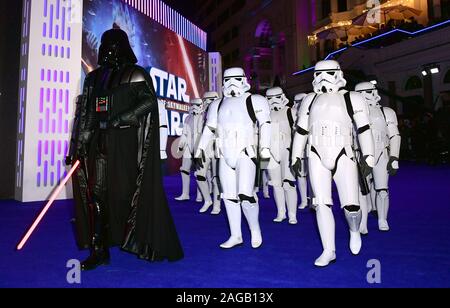 Star Wars characters Darth Vader, an Imperial Royal Guard, Emperor ...
