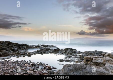 Long exposure seascapes along the rocky coastline at Fonsalia on the ...