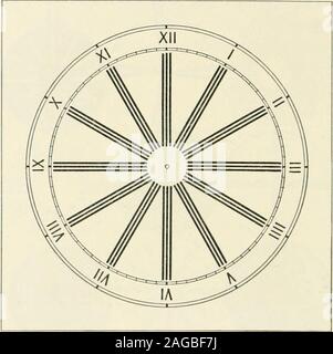 Clock face with white figures. Green background Stock Photo - Alamy