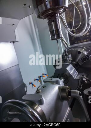 Quality control on milling CNC machine, coordinate laser measuring ...