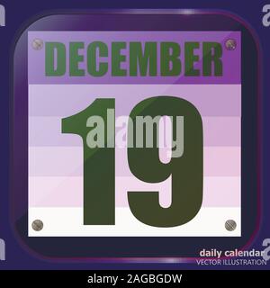 December 19 icon. For planning important day. Banner for holidays and ...