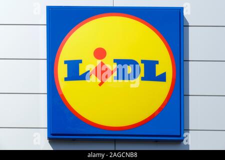 Logo, Discounter Lidl, Germany Stock Photo - Alamy