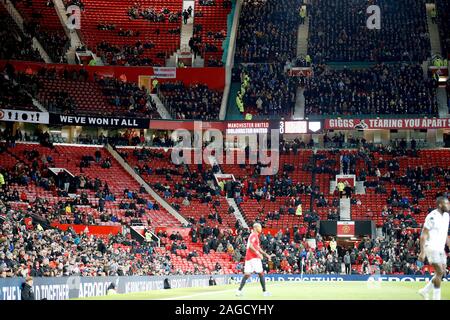 Empty seats at Old Trafford football stadium in Manchester, England ...