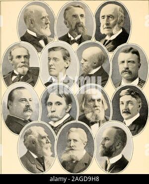 Portraits of Theodore Roosevelt, Woodrow Wilson, and William Taft, on a ...