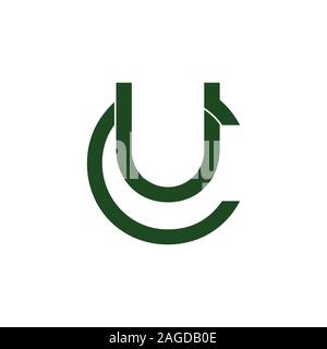 letter uc simple geometric line logo vector Stock Vector Image & Art ...