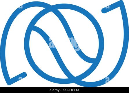 Logo Template. Set of Wavy Circle Logo Templates. Vector Illustration ...