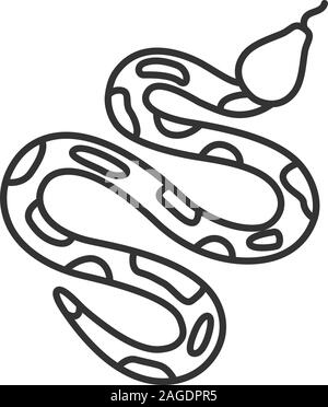 Python icon. Flat design, linear and color styles. Snake. Boa ...