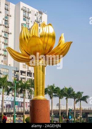 macau golden lotus square Stock Photo - Alamy
