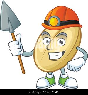 Split bean cartoon character style with silent gesture Stock Vector ...