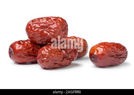 Chinese dried red dates on white background. Jujube Stock Photo - Alamy