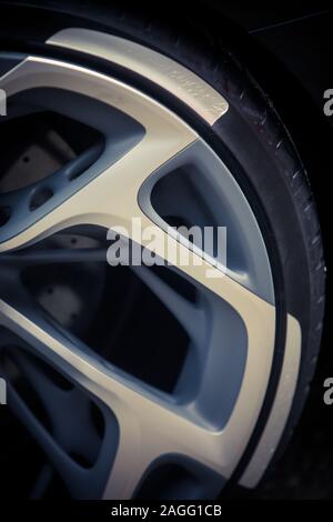 Close-up shot of a car rim isolated on a white background Stock Photo ...