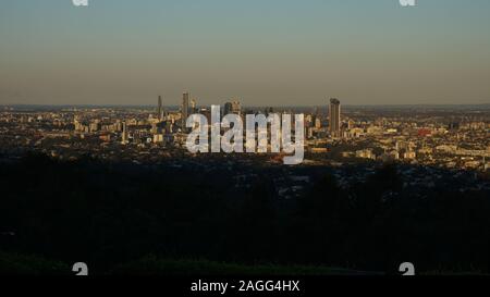 Sunset at the Mount Coot Tha Outlook in Brisbane Australia Stock Photo ...