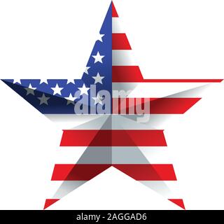 emblem with flag of usa inside Stock Vector Image & Art - Alamy
