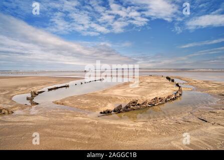 Shipwreck on Westward Ho! Beach, North Devon UK Stock Photo - Alamy