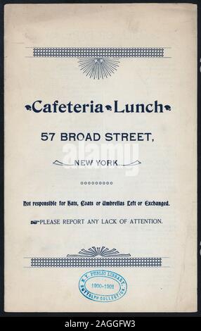LUNCH (held by) CAFETERIA (at) 57 BROAD STREET, NY (CAFETERIA) (NYPL ...