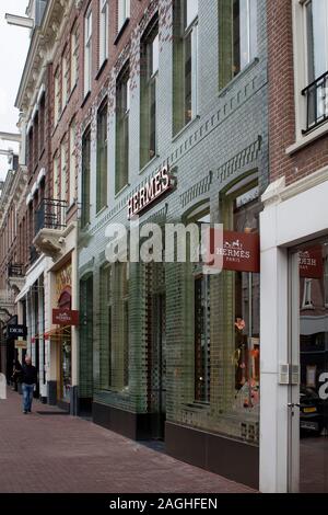 The HERMES front store facade view with logo and signage Stock Photo ...