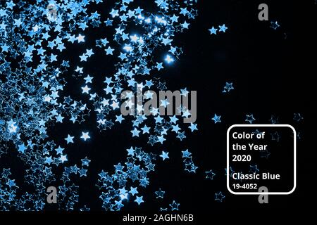 Banner with silver crystal confetti on a yellow background. Shimmer ...