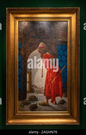 Painting "The Tortoise Trainer" by Osman Hamdi Bey, 1906, Pera Museum ...