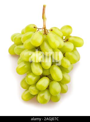 single green grape isolated on a white background Stock Photo - Alamy