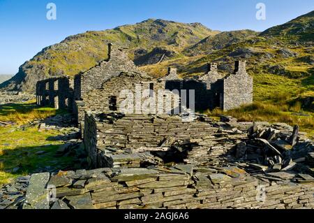 Ruined barracks and workshops near the adit entrance of Rhosydd Slate ...