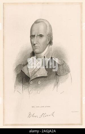 This portrait of Major General John Stark depicts his role in American ...