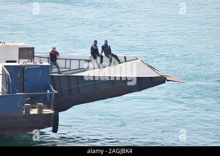 Vehicle / Passenger ferry over the Suez Canal, Port Fuad / Port Said ...