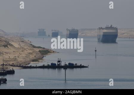 Egypt Port Said Suez Canal ferry Stock Photo - Alamy