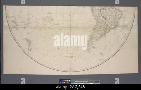 Map of the world on a globular projection Stock Photo - Alamy