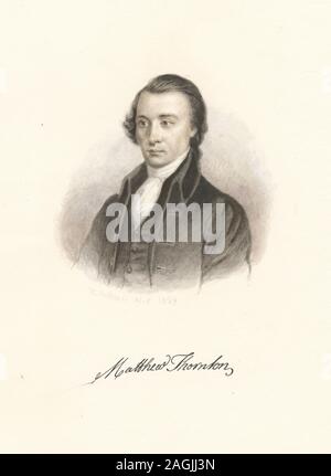 Matthew Thornton was a signer of the Declaration of Independence, and ...