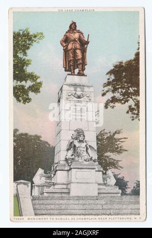 Monument to Samuel De Champlain, Plattsburgh, N. Y., still image ...